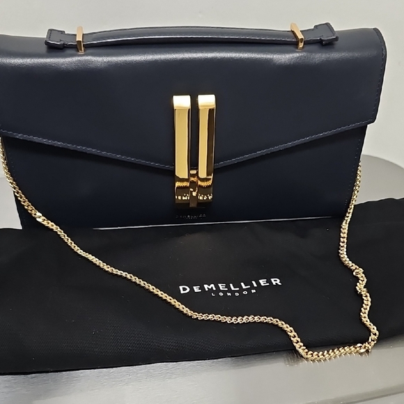 DeMellier | Bags | Demellier Navy Blue Leather Bag | Poshmark